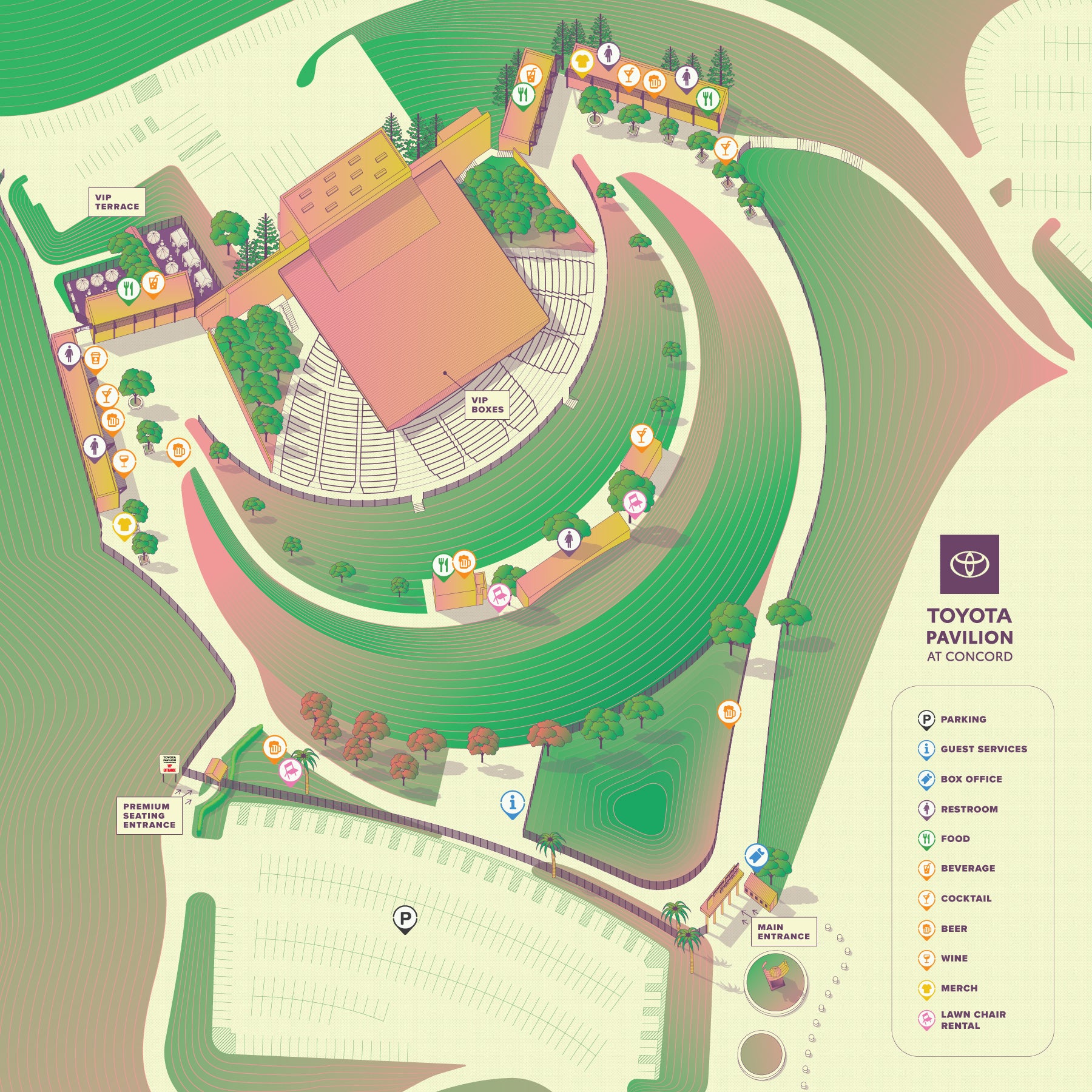 Visiting Toyota Pavilion at Concord: Parking, Amenities, Frequently ...